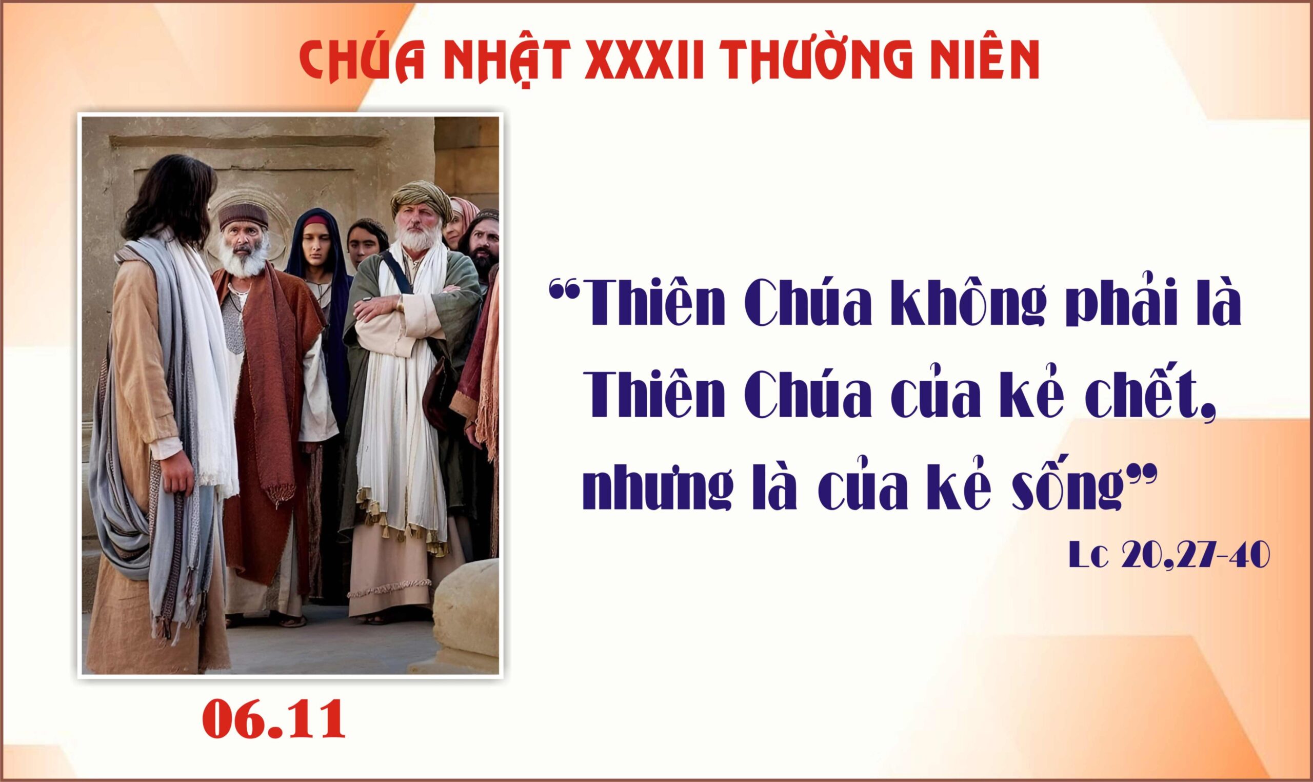 Thiên Chúa của kẻ sống - CHÚA NHẬT XXXII THƯỜNG NIÊN, NĂM C - Hiệp Hội ...