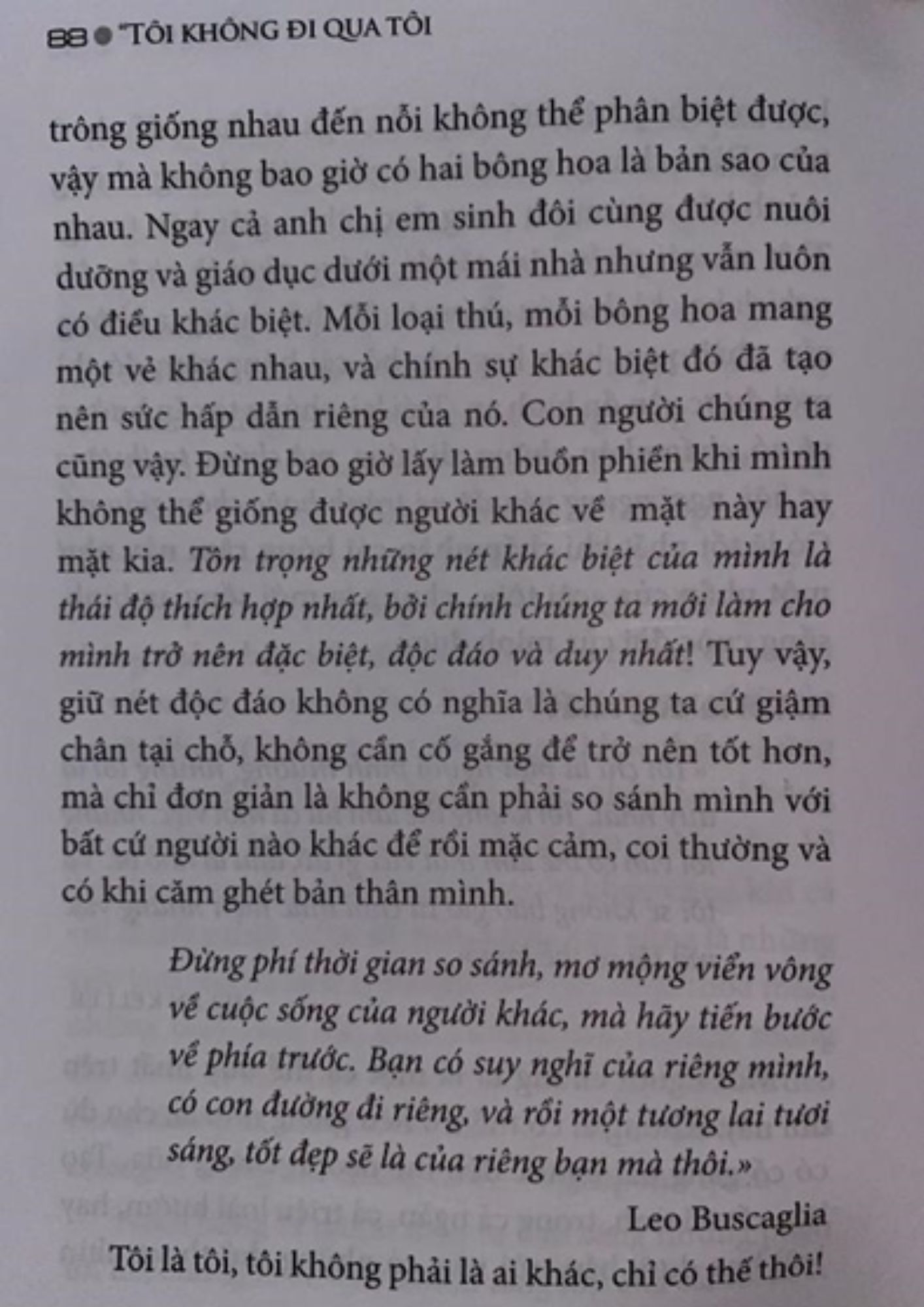 Tôi không đi qua tôi. Để lại gì? - Trang sách thay đổi đời tôi - Hiệp ...